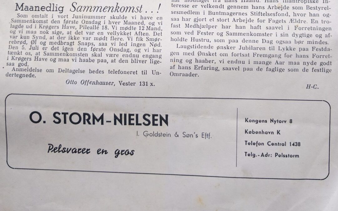 Salg af J. Goldstein & Søn til O. Storm Nielsen | Goldstein.dk
